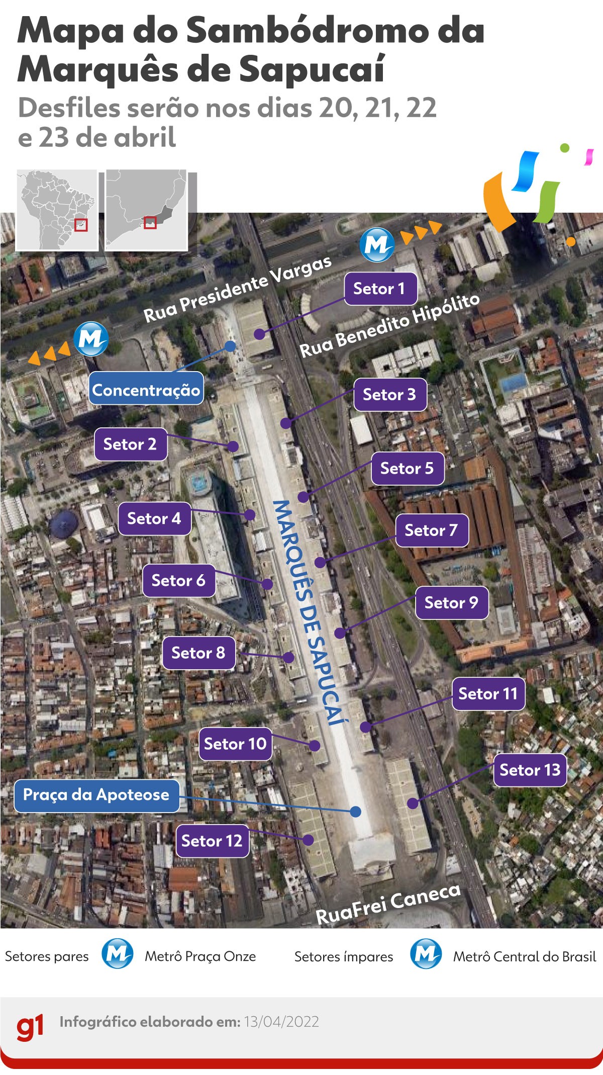 Vai para a Sapucaí? Veja o mapa do Sambódromo e saiba como chegar ...