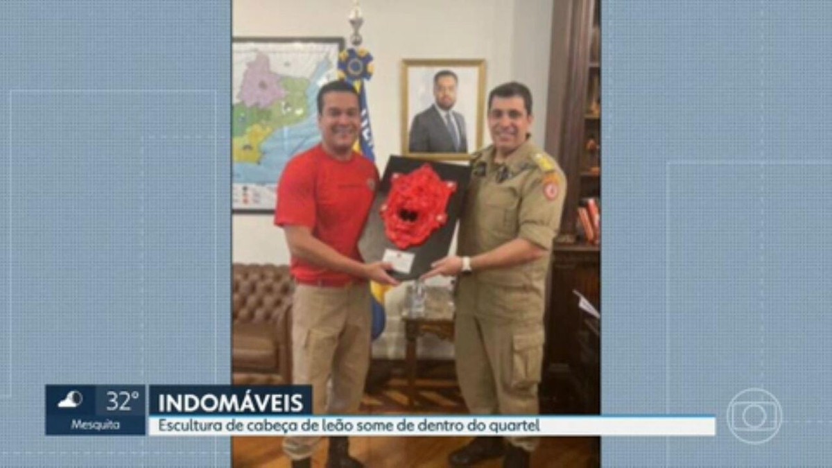 Escultura de cabeça de leão some de prédio tombado do Corpo de ...